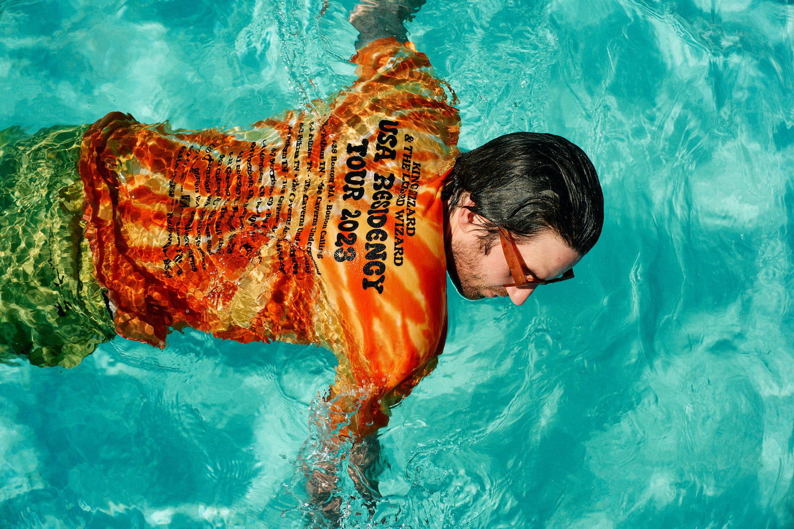 USA Residency Tour 2023 Tie Dye Tee - p(doom) records US