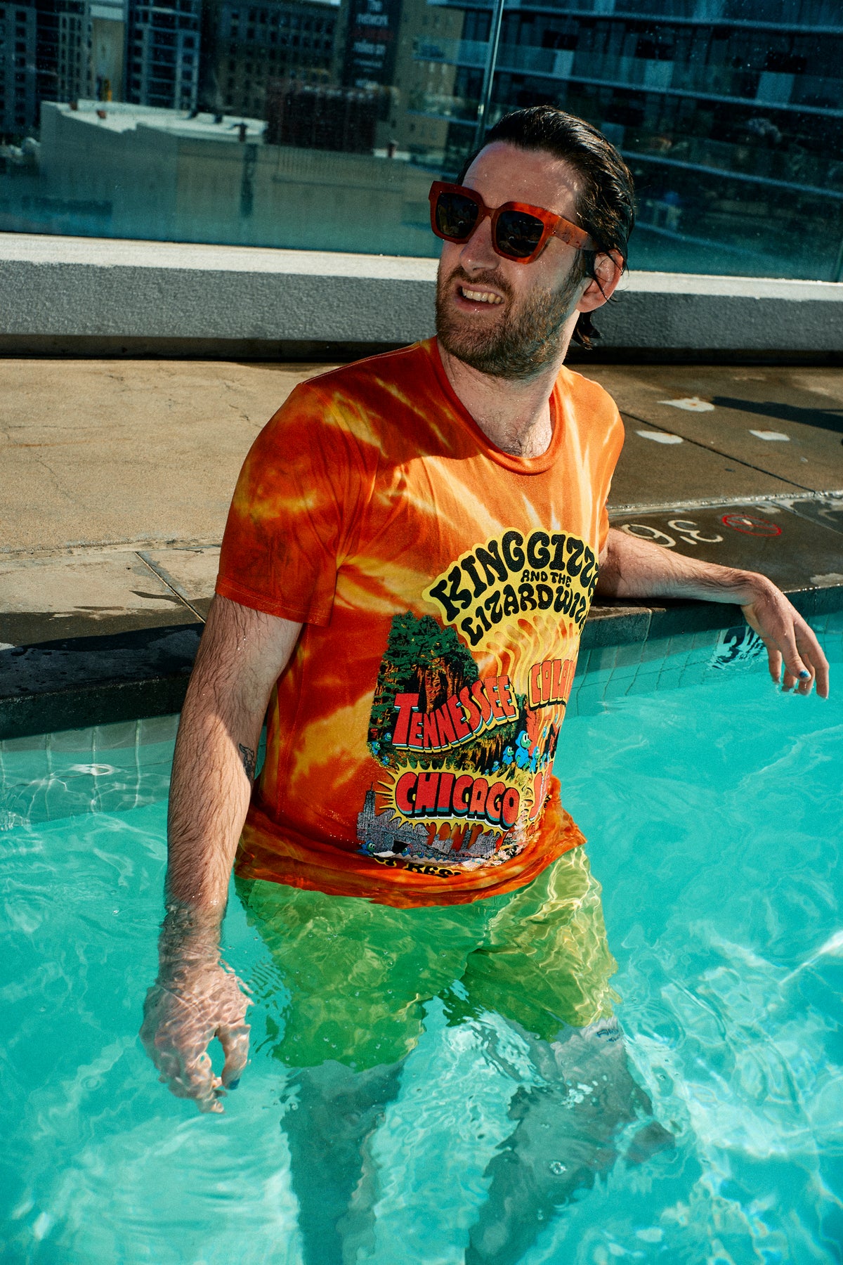 USA Residency Tour 2023 Tie Dye Tee - p(doom) records US